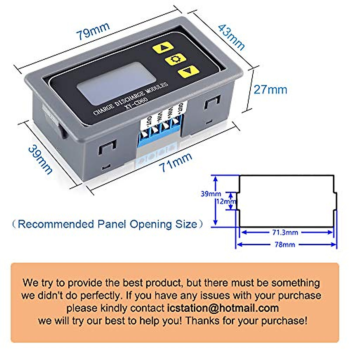 Low Voltage Disconnect, Icstation Low Voltage Cutoff DC 6V-60V 20A Battery Overcharge Overdischarge Protector Low Voltage Protection Module for Lithium Lead Acid Battery