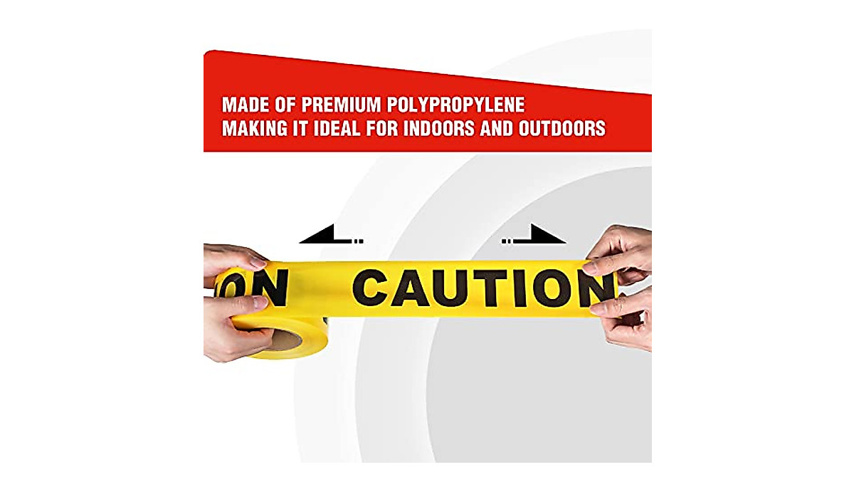 Goldblatt Caution Tape 2 Pack - High Visibility Warning Safety Tape
