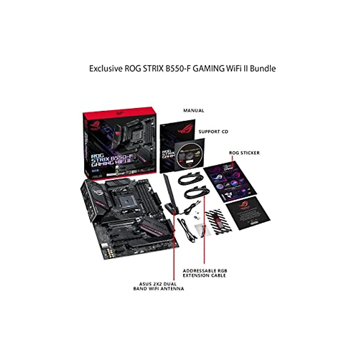 Micro Center AMD Ryzen 7 5800X 8-core 16-Thread Unlocked Desktop CPU Processor Bundle with Asus ROG Strix B550-F Gaming WiFi II AMD AM4 ATX Gaming Motherboard (PCIe 4.0, WiFi 6E, 2.5Gb LAN)