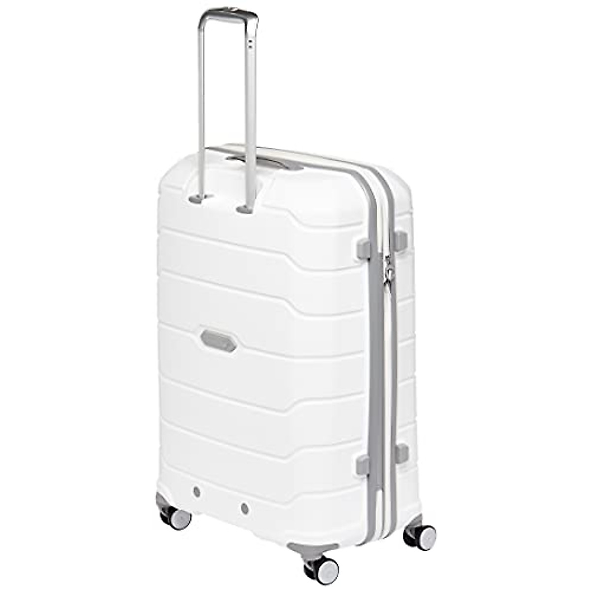 Samsonite Freeform Hardside Expandable with Double Spinner Wheels, Checked-Large 28-Inch, White