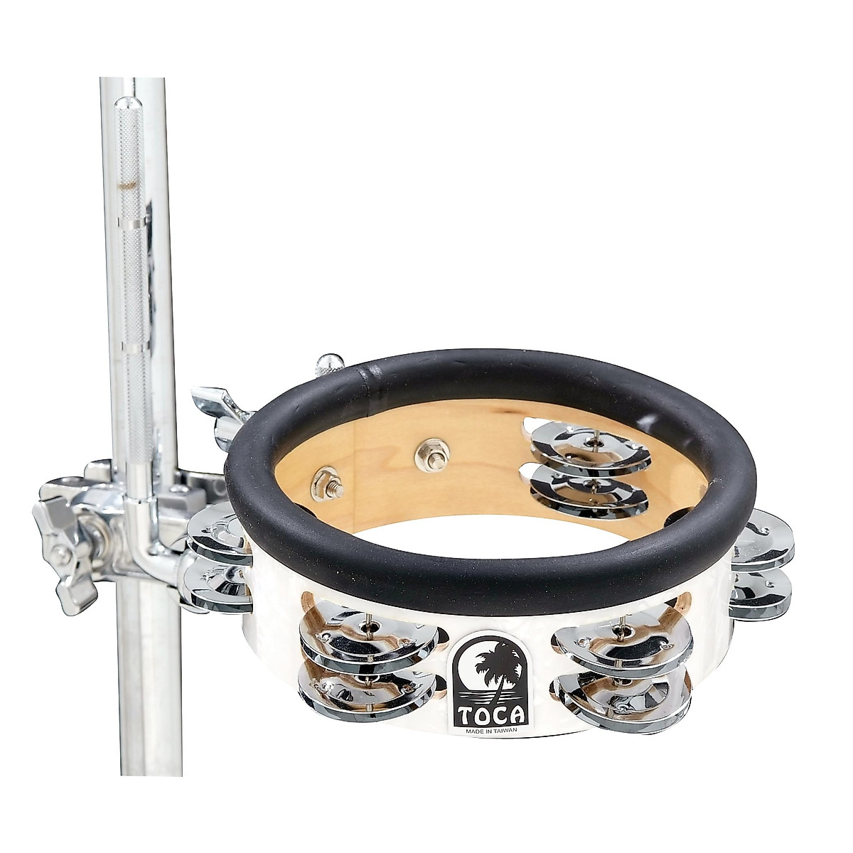 Toca Jingle-Hit Tambourine With Mount 6"