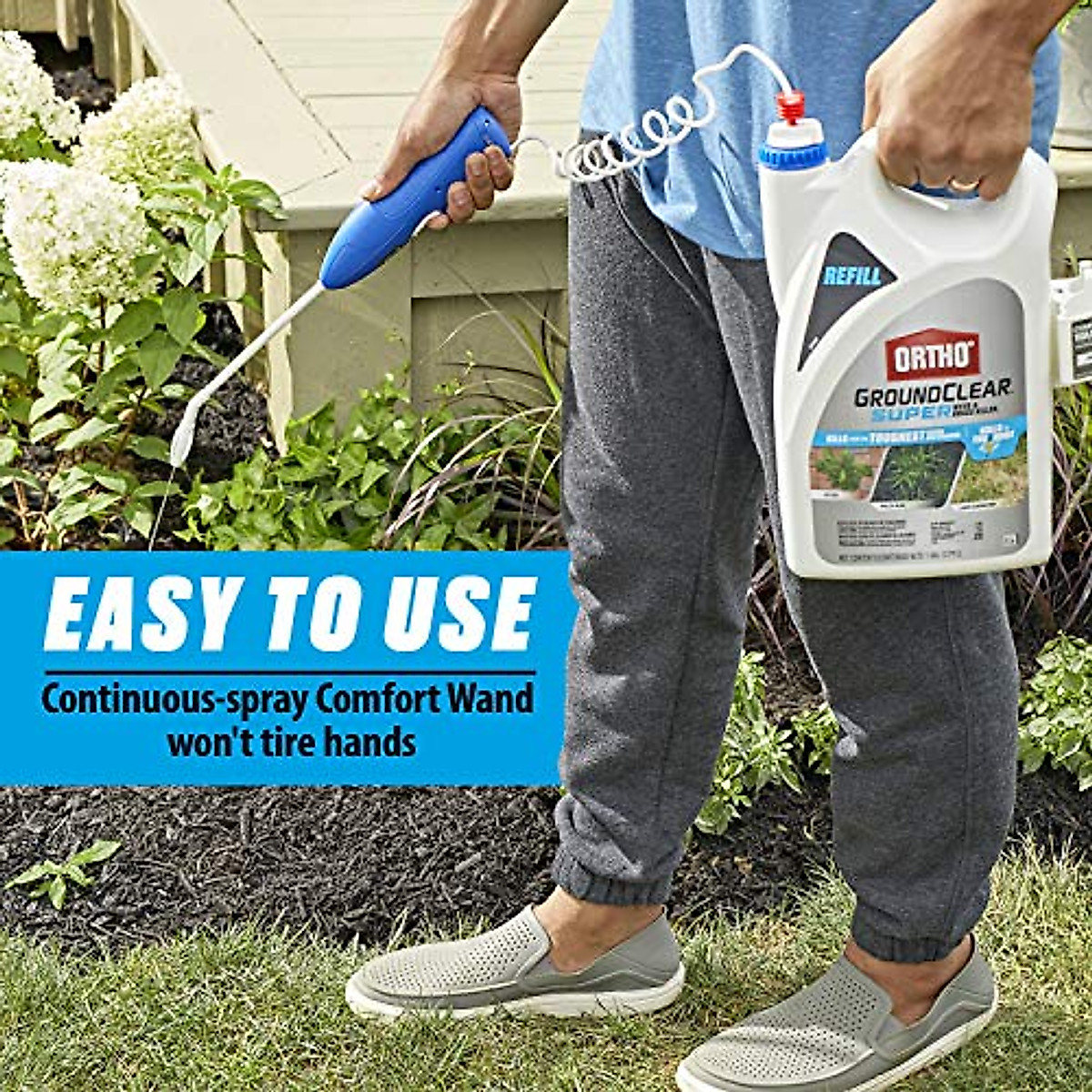Ortho GroundClear Super Weed & Grass Killer1: Refill, Fast-Acting, See Results in Hours, For Patios and Landscaped Areas, 1 gal.