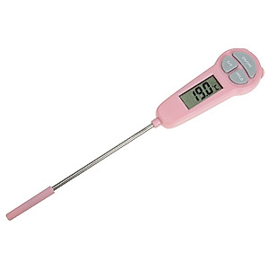 Digital Food Meat Candy: Instant Read Probe Backlit Temperature Alarm for Cooking BBQ Kitchen Oven Smoker Pink 30℃~ 300℃