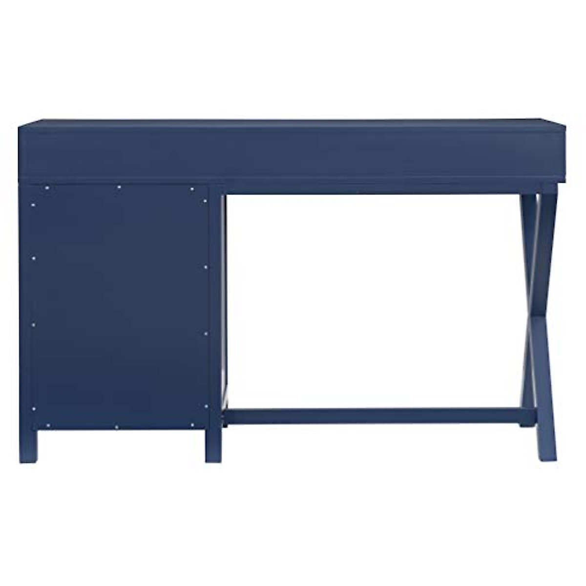 Linon Sadie Navy Blue Modern Classic Side Storage Desk