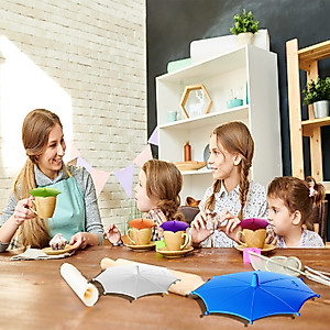 OCING 6 Pcs Newly Silicone Umbrella Cup Covers (Designed in Jan. 2021), Dust-Proof & Airtight Seal Food Grade Lids Keep Drinks Warm or Cold Longer, Mug Covers, Cup Lids for Coffee & Tea. (Color 6pcs)