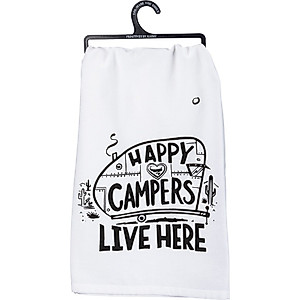Primitives by Kathy Camper Towel Bundle - Happy Campers and Life is Better