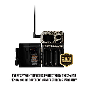 SPYPOINT LINK-MICRO-LTE Trail Camera-4 LED Infrared Flash with 80'f Detection and Motion Sensor,LTECapable Cellular Game Camera 10MP 0.5sec Trigger Speed,Cell Cameras for Hunting-For USA only