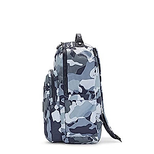Kipling Seoul Large Printed 15" Laptop Backpack Cool Camo Grey