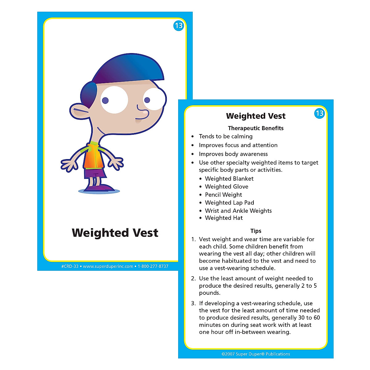 Sensory Diet Behavior and Body Awareness Flash Card Deck - Super Duper Educational Learning Toy for Kids