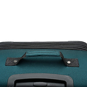 U.S. Traveler Aviron Bay Expandable Softside Luggage with Spinner Wheels, Teal, 30-Inch, US08125E31
