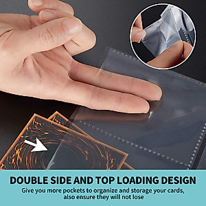 2088 Pockets Baseball Card Sleeves, JIQEZNL Premium 9 Pocket Trading Card Binder Sleeves for 3 Ring Binder, Double Side Card Protector Pages for Pokemon, Yugioh, Sport, Football Card Collector