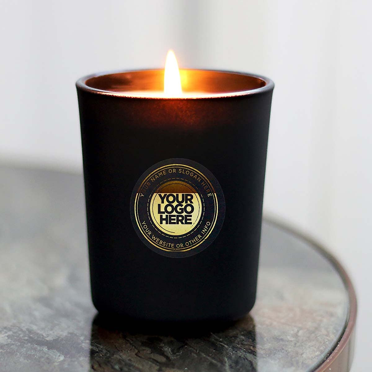 Custom Clear Stickers Personalized Circle Labels Stickers Create Your own Custom Business Logo Metallic Gold Stickers for Wedding Favor Party Baptism