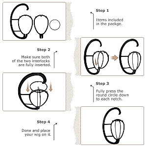 Dreamlover Hanging Wig Stand, Wig Drying Stand, 2 Sets