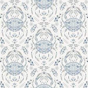 NuWallpaper Blue Shellby Peel & Stick Wallpaper