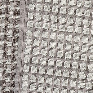 Amrapur Overseas 6-Piece Yarn Dyed Cobblestone Jacquard Towel Set Flax