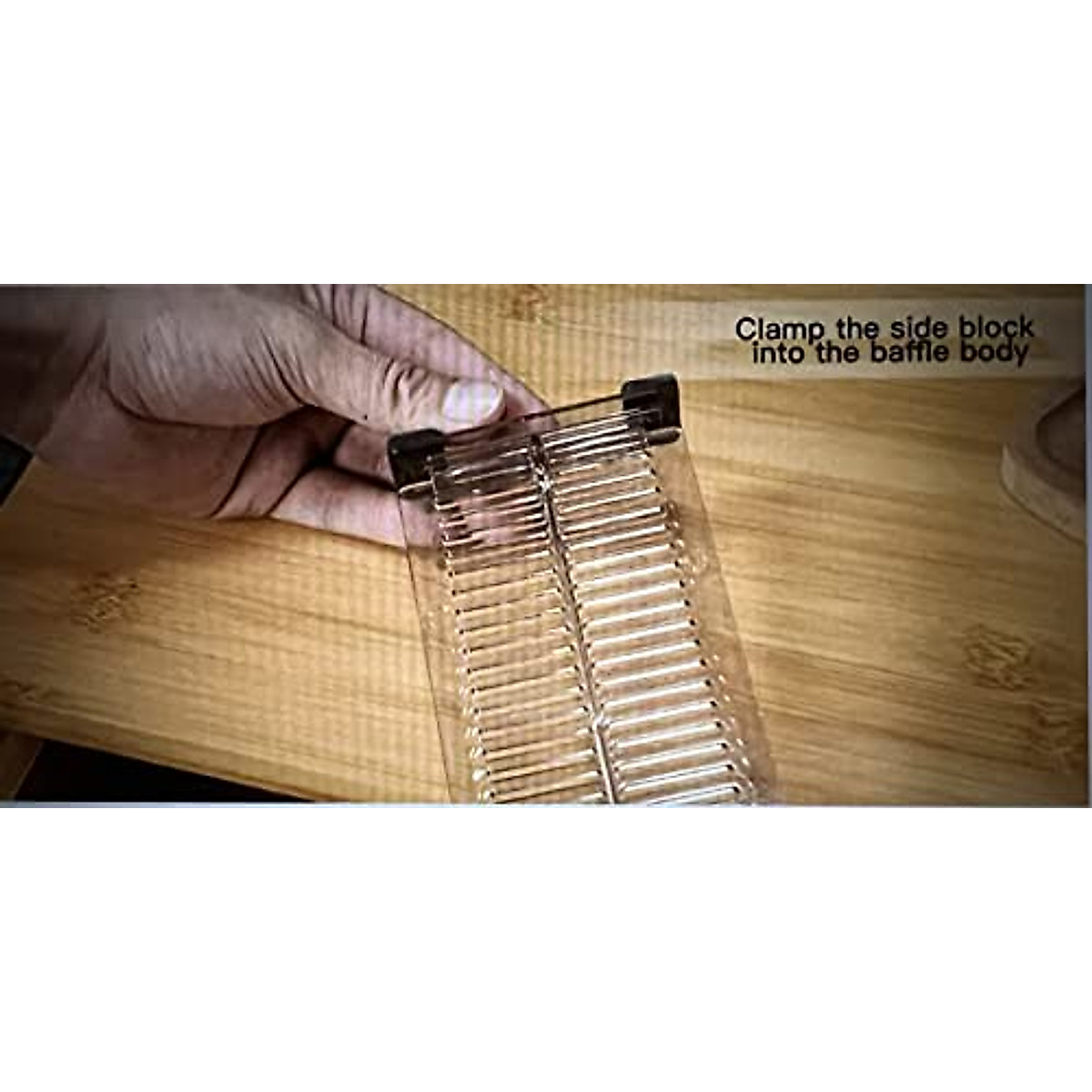 Drawer Divider/Closet Organizer Transparent Black