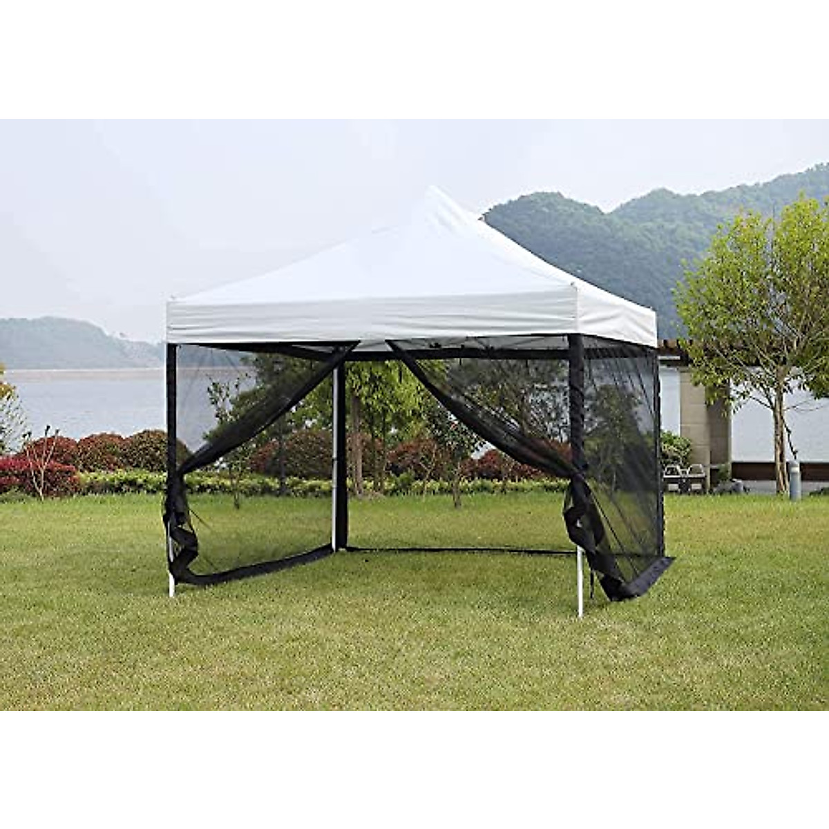 Tappio Mosquito Net with Zipper for Outdoor Camping Mosquito Net DIY Canopy Screen Wall Outdoor Mosquito Net for 10 x 10' Patio Gazebo and Tent (Only Mosquito Net Outdoor Tent Not Including)