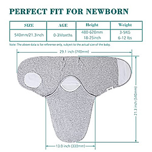 Soft and Cozy Organic Cotton Baby Swaddle Blankets Black White Gray Design Swaddle Wraps for Newborns, 0-3 Months