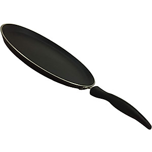 SHRIYA Non-Stick Dosa Pan, Aluminum, 10-Inch, Heat Resistant Bakelite Handle, Suitable for Gas Stovetop and Induction Base Cookware