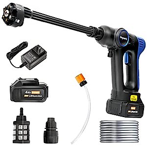Heywork Cordless Pressure Washer, 600PSI Portable Pressure Washer Handheld, Power Pressure Cleaner with 6-in-1 Adjustable Nozzle