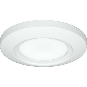 Progress Lighting 5-1/2" Emblem Collection Surface Mount LED, Aluminum in White