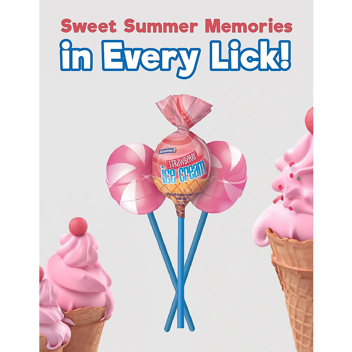 Colombina Tiger Pops Strawberry Ice Cream 6.2oz