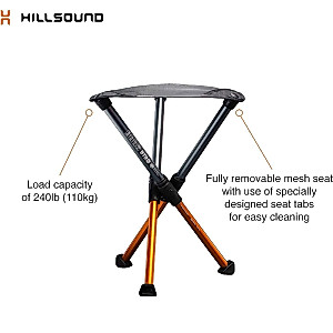 Hillsound BTR Stool for Ultralight Backpacking & Hiking, Lightweight Camping Chairs, Compact Portable Outdoor Seat