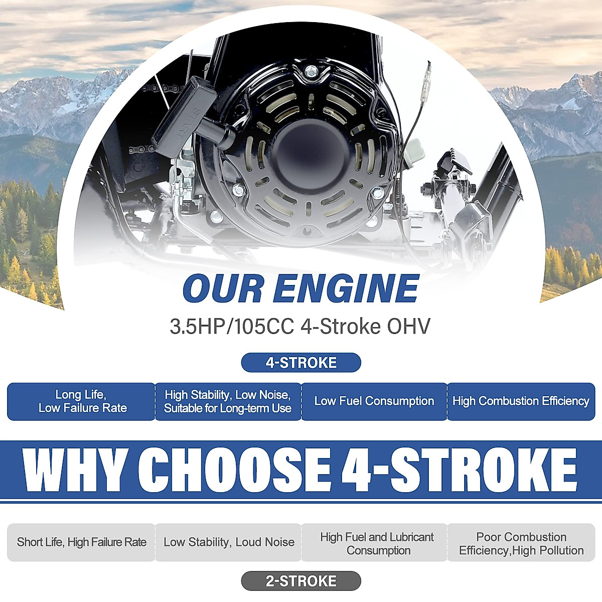 Oryxearth Mini Dirt Bike for Kids, 105CC 4-Stroke Gas Powered Mini Bikes Off-Road Motorcycle Gas Pocket Pit Trail Bike W/EPA Approved, Up to 28 Mph, Weight Support 220 LBS,Racing Blue