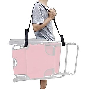 2 X Adjustable Beach Chair Carry Strap Universal Folding Chair Carry Strap Bed Chair Carry Strap - 2 Straps Per Pack (Chair Not Included)