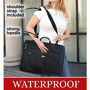 Happy2Buy4U ART PORTFOLIO full extension zipper, Portfolio Folder for Artwork, Waterproof Art Portfolio Case A3, Folder pocket Art Portfolio Case 18x24, Hard portfolio case, Portfolio 18x24