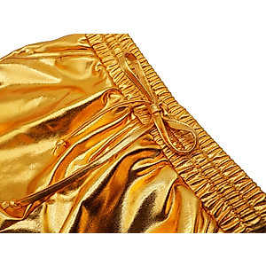 Gold Girls Metallic Shorts Shiny Sparkle Dance Hot Pants Shorts 6-7 Years