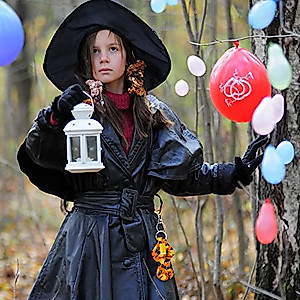 Duufin 24 Pieces Chapstick Holder Halloween Keychain Holder Lipstick Key Ring Holder Chapstick Keychain Holder with 24 Pieces Metal Clip Cords for Chapstick Tracker and Safeguard, 24 Halloween Style