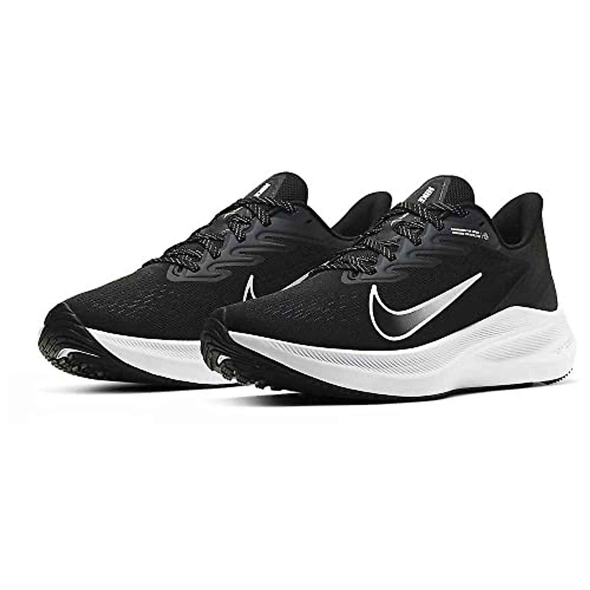 Nike Women's WMNS Zoom Winflo 7 Running Shoe, Black/White/Anthracite, 8.5