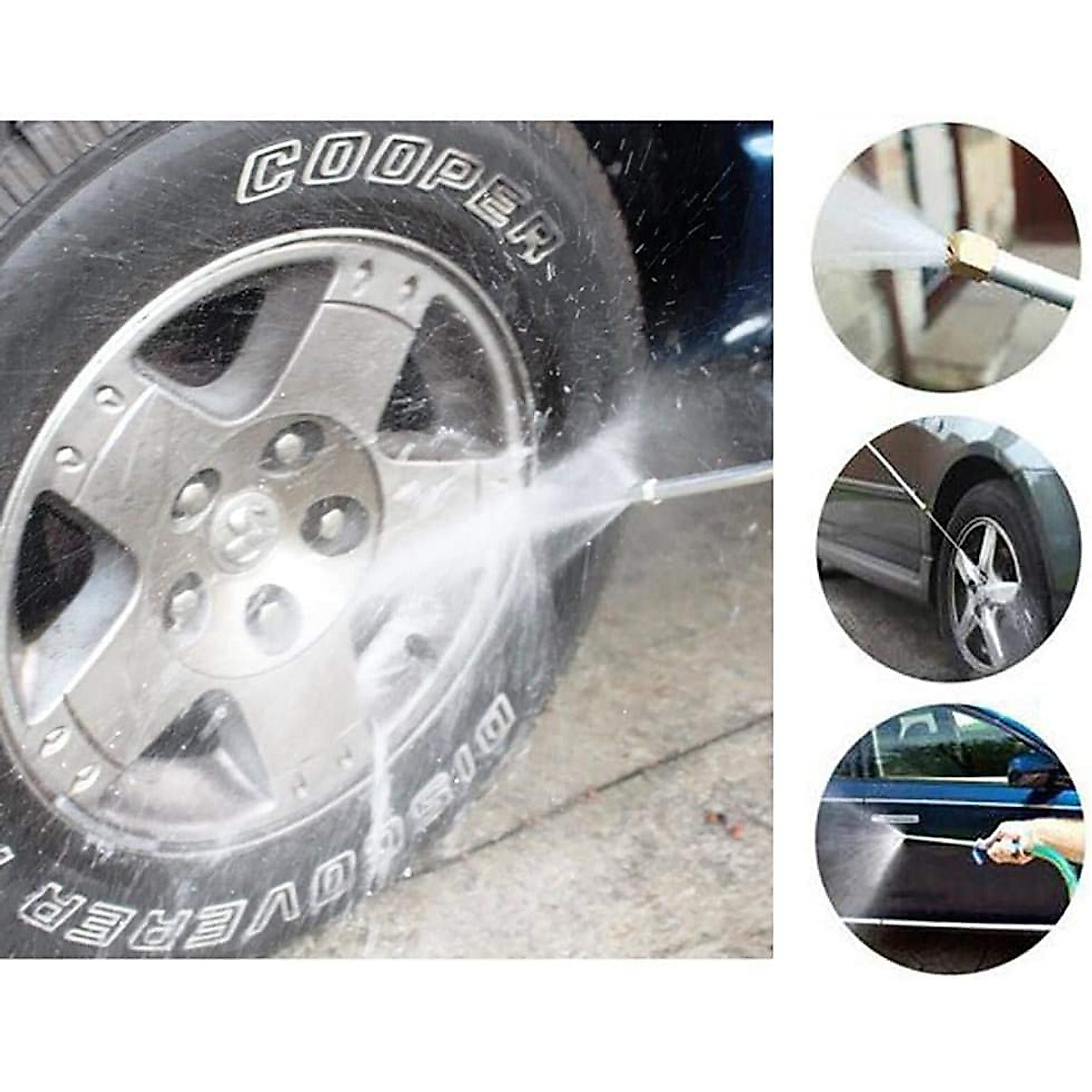 High Pressure Power Washer Wand - New Upgrade Magic Water Hose Nozzle, Garden Hose Sprayer for Car Wash and Window Washing, 2 Nozzle, Piston