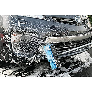 Carrand 93062 Deluxe Car Wash 10" Dip Brush with 65" Extension Pole, Blue and Black