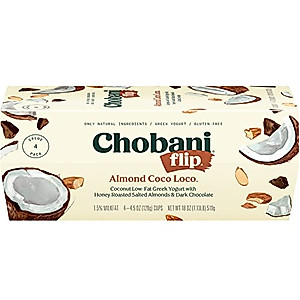 Chobani® Flip Low-fat Greek Yogurt, Chocolate Almond Coco Loco 4.5oz, 4-pack