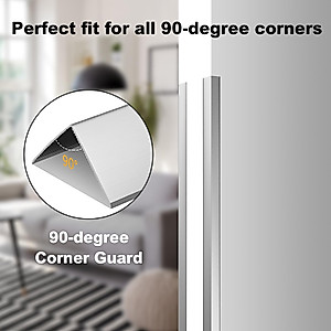 Aluminium Alloy Metal Corner Guards 12Pcs Wall Corner Protector 2" x 2" x 48" Wall Corner Protection Decoration Pack of 12 Corner Guards 20 Ga/1 mm Thickness