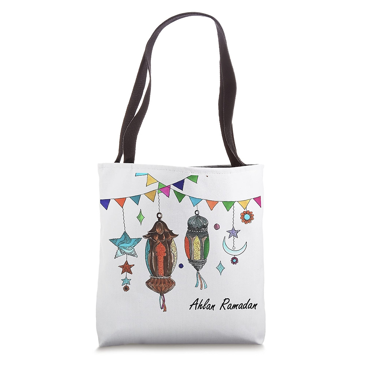 Ramadan Kareem Lantern Fanoos Canvas Tote Bag