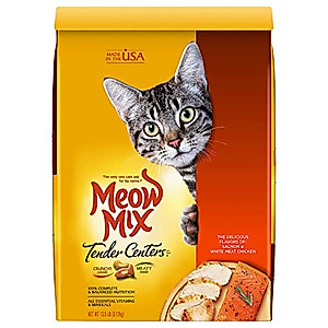 Meow Mix Tender Centers Dry Cat Food, Salmon & Chicken, 13.5 Pound Bag