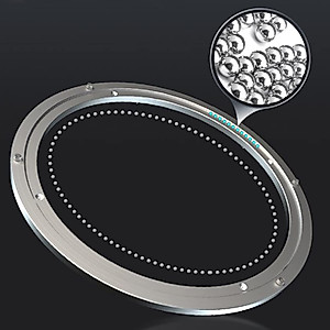 8-28 Inch Aluminium Lazy Susan Turntable Bearing Round Table Swivel Base Rotating Bearing Turntable 360 Degree Rotating For Dining Table TV Computer Monitor