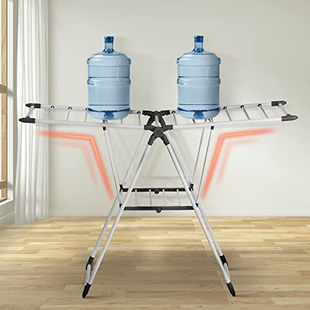 YUBELLES 53.54 * 20.28 * 36.02in Clothes Drying Rack, Gullwing Space-Saving Laundry Rack, Space Saving Laundry Drying Rack, Easy Storage Laundry Indoor and Outdoor Use