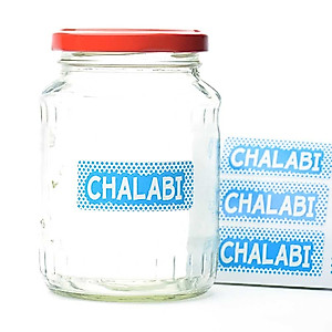 Kosher Kitchen Stickers. Labels with Self Adhesive for Jewish Kitchen Accessories. 20 Chalabi Blue, 20 Basari Red, 16 Parve Green. Sheet of 56 pcs. of Different Sizes and Shapes