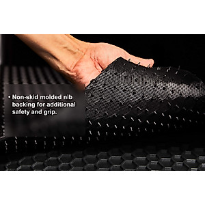 TOUGHPRO Floor Mats Accessories Set (Front Row + 2nd Row) for Dodge Journey All Weather Heavy Duty Black Rubber 2009 2010 2011 2012 2013 2014 2015 2016 2017 2018 2019 2020