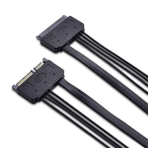 Cable Matters 2-Pack 22-Pin Power and Data SATA Extension Cable - 20 Inches