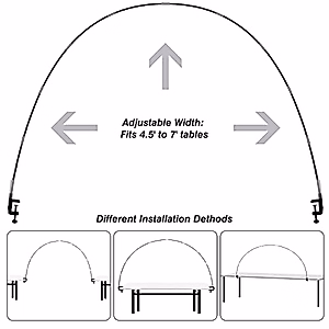 HOLICOLOR 12ft Table Balloon Arch Holder Kit, Balloon Stand Frame for Different Size Tables Balloon Garland Decorations Wedding Party Baby Shower Birthday Festival