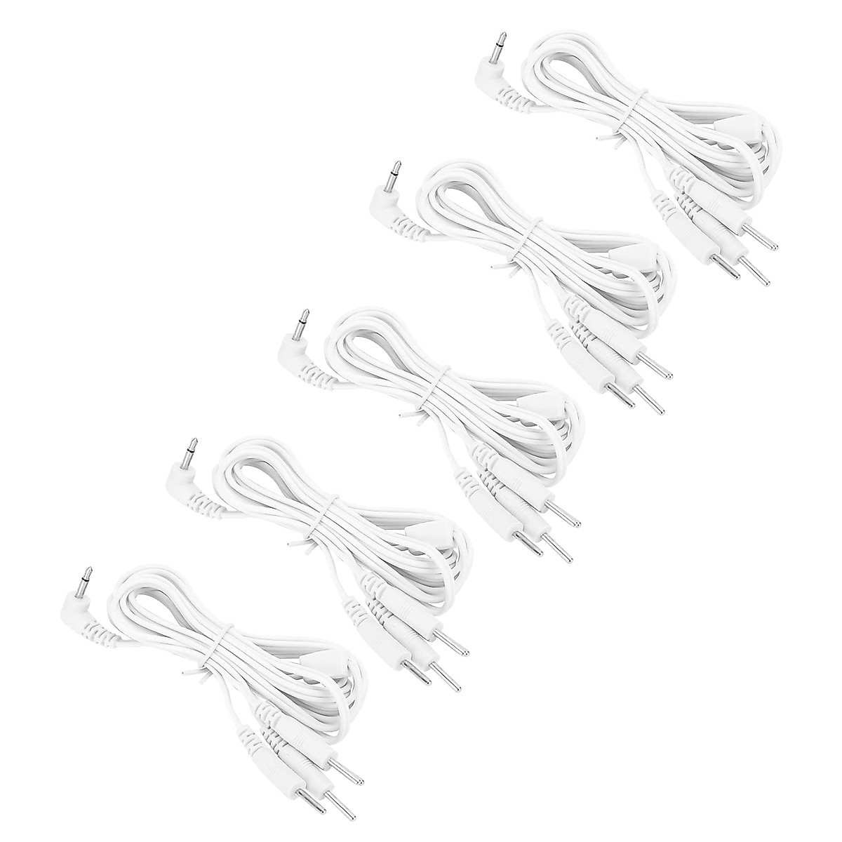 Sonew 5pcs / Bag DC 2.5mm 1.2m 4?in?1 Pin Type Electrode Lead Wires Cable, TENS Lead Wires for TENS Unit Physiotherapy Machine