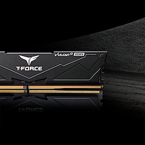 TEAMGROUP T-Force Vulcan Alpha DDR5 Ram 32GB Kit (2x16GB) 6000MHz (PC5-48000) CL38 Desktop Memory Module Ram (Black) AMD Optimized Memory - FLABD532G6000HC38ADC01