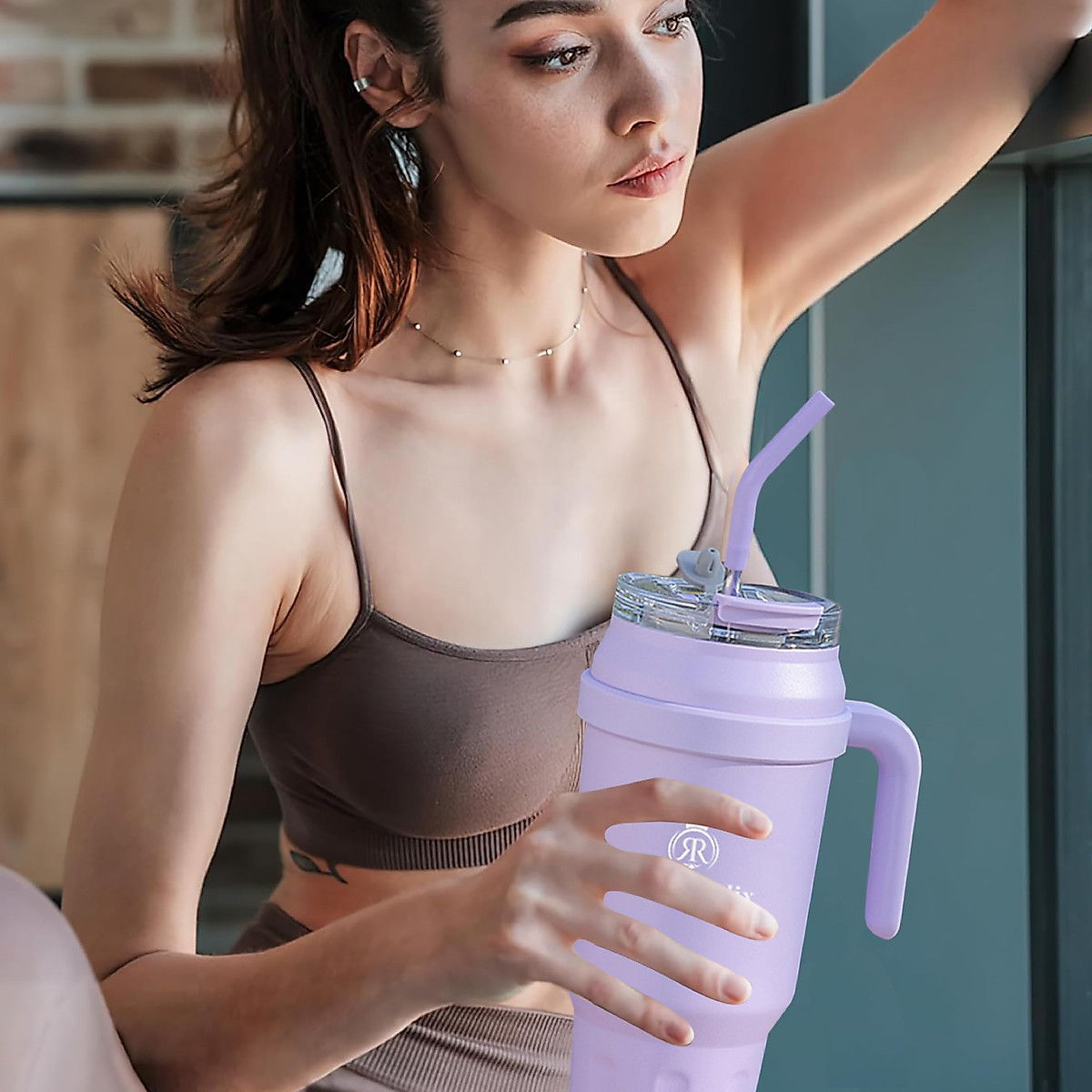 Royal Radix 50 oz Tumbler with Handle, 2 in1 Straw and Lid, Stainless Steel,Traveling Mug, maintain Cold for 24 Hours Hot 12H, Leakproof and Dishwasher Safe