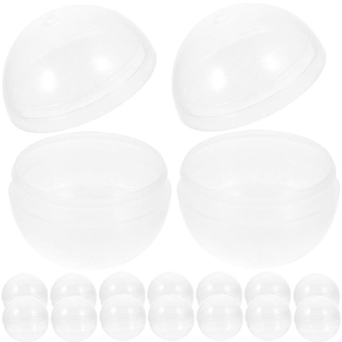 OSALADI Vending Machines 20pcs Vending Machine Toy Machine Transparent Shell Shell for Machine Collection Beaded Storage Packaging Display (70mm New Material 20pc) Multipurpose