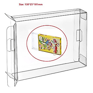 CHILDMORY 10Pcs Clear Box Case Sleeve CIB Protector for NES Games Cartridge Box